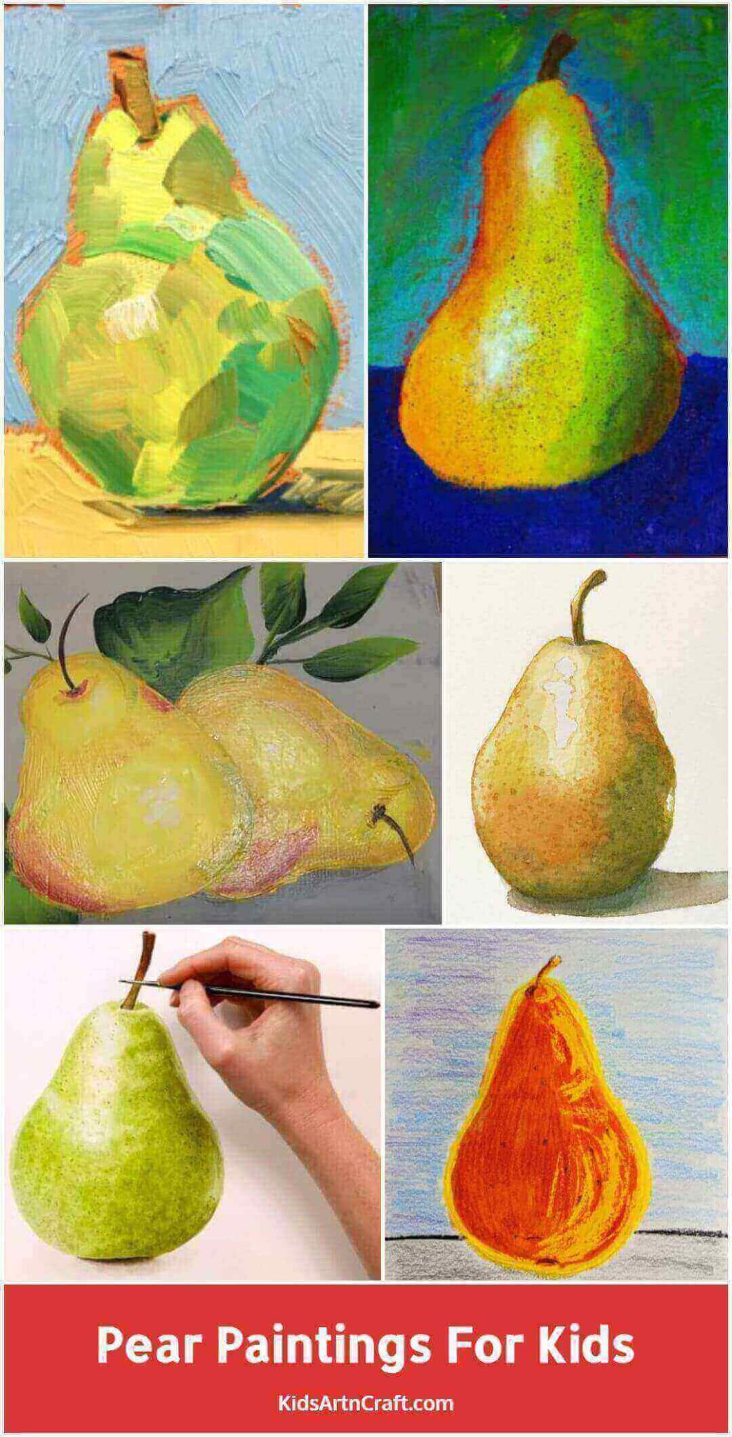 Pear Paintings for Kids - Kids Art & Craft