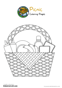 Picnic Coloring Pages For Kids – Free Printables - Kids Art & Craft