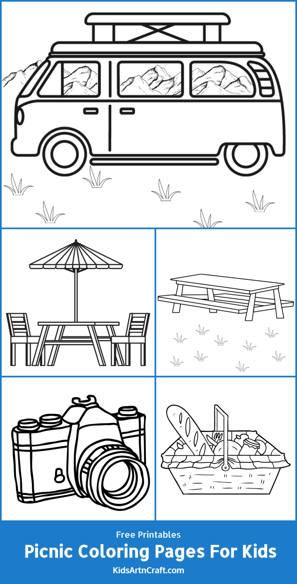 Picnic Coloring Pages For Kids – Free Printables - Kids Art & Craft