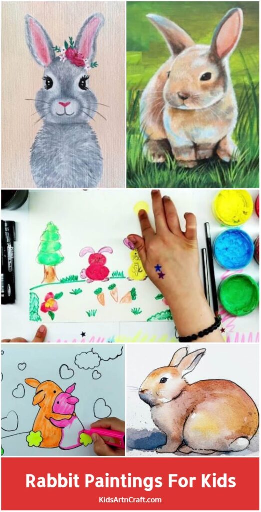 Rabbit Paintings For Kids - Kids Art & Craft