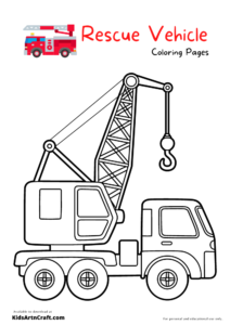 Rescue Vehicles Coloring Pages For Kids – Free Printables - Kids Art ...