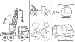 Rescue Vehicles Coloring Pages For Kids – Free Printables - Kids Art ...