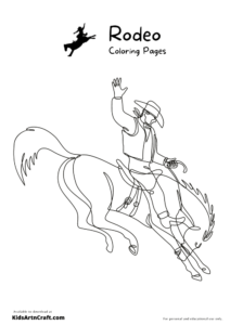 Rodeo Coloring Pages For Kids – Free Printables - Kids Art & Craft
