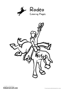 Rodeo Coloring Pages For Kids – Free Printables - Kids Art & Craft