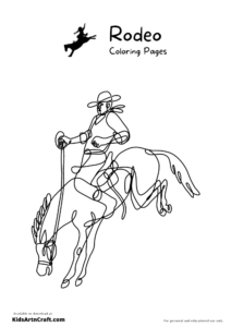 Rodeo Coloring Pages For Kids – Free Printables - Kids Art & Craft