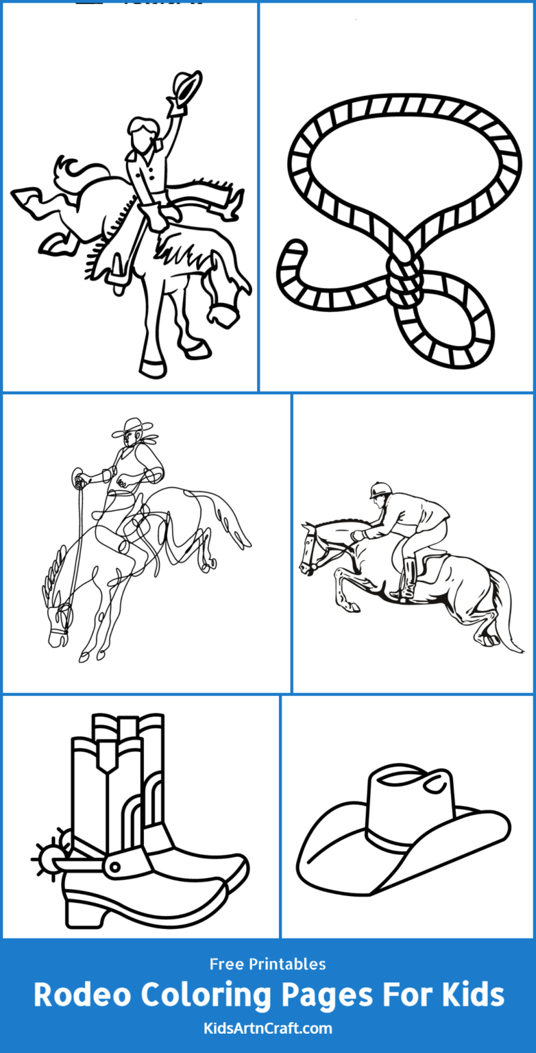 Rodeo Coloring Pages For Kids – Free Printables - Kids Art & Craft
