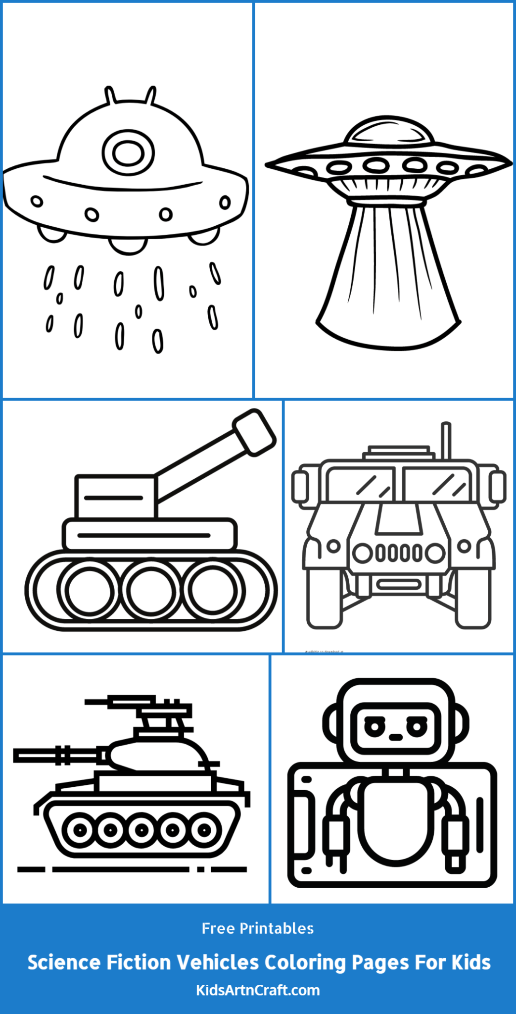 Science Fiction Vehicles Coloring Pages For Kids – Free Printables ...