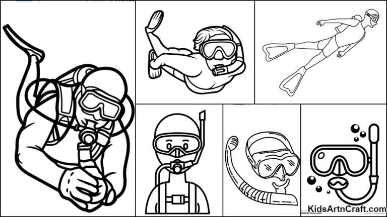Scuba Diving Coloring Pages For Kids – Free Printables - Kids Art & Craft