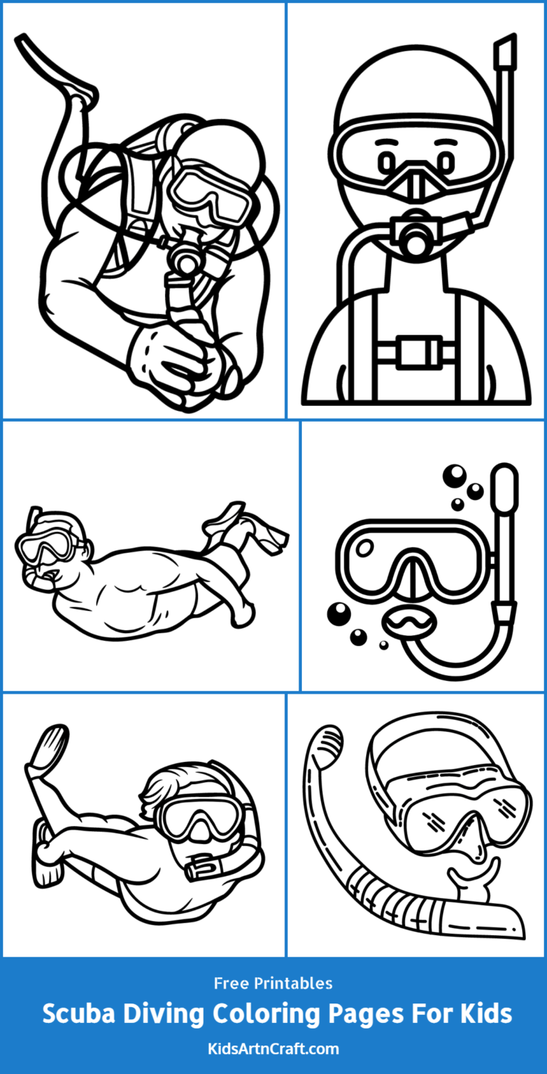 Scuba Diving Coloring Pages For Kids – Free Printables - Kids Art & Craft