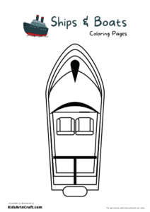 Ships and Boats Coloring Pages For Kids – Free Printables - Kids Art ...