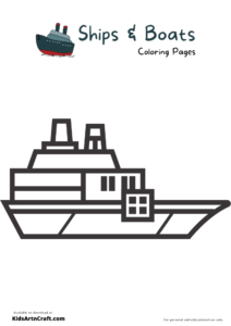 Ships and Boats Coloring Pages For Kids – Free Printables - Kids Art ...