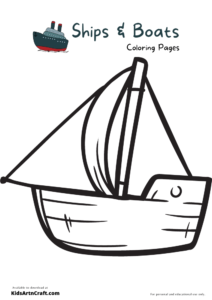 Ships and Boats Coloring Pages For Kids – Free Printables - Kids Art ...