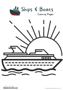 Ships and Boats Coloring Pages For Kids – Free Printables - Kids Art ...
