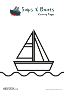Ships and Boats Coloring Pages For Kids – Free Printables - Kids Art ...