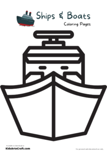 Ships and Boats Coloring Pages For Kids – Free Printables - Kids Art ...