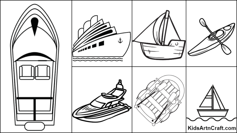Ships and Boats Coloring Pages For Kids – Free Printables - Kids Art ...
