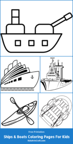 Ships and Boats Coloring Pages For Kids – Free Printables - Kids Art ...
