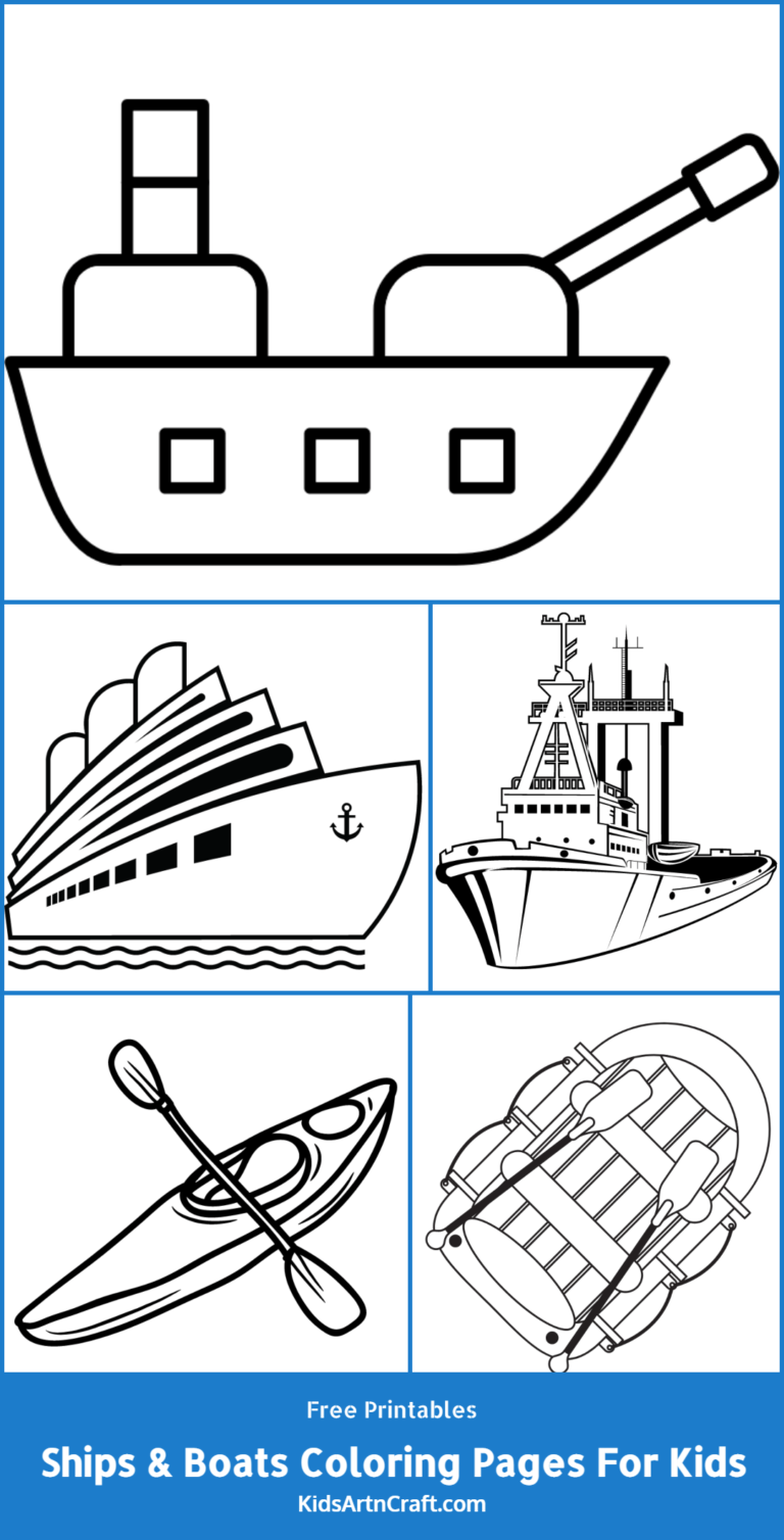 Ships and Boats Coloring Pages For Kids – Free Printables - Kids Art ...