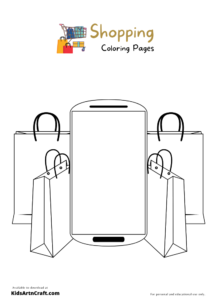 Shopping Coloring Pages For Kids – Free Printables - Kids Art & Craft
