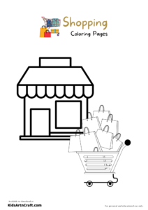 Shopping Coloring Pages For Kids – Free Printables - Kids Art & Craft