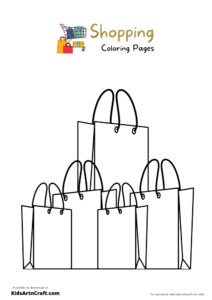Shopping Coloring Pages For Kids – Free Printables - Kids Art & Craft