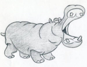Hippo Drawing & Sketches for Kids - Kids Art & Craft