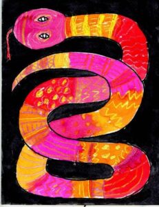 Snake Paintings for Kids - Kids Art & Craft