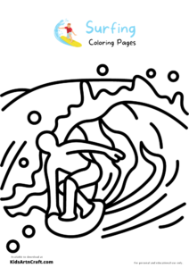 Surfing Coloring Pages For Kids – Free Printables - Kids Art & Craft