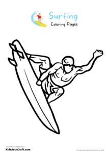 Surfing Coloring Pages For Kids – Free Printables - Kids Art & Craft