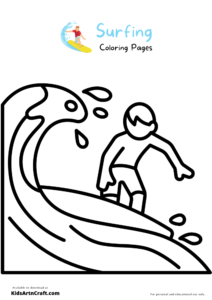 Surfing Coloring Pages For Kids – Free Printables - Kids Art & Craft