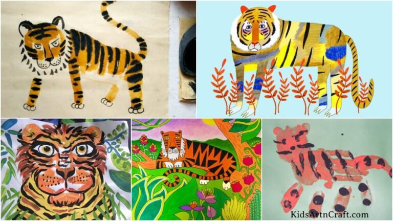 Tiger Paintings for Kids - Kids Art & Craft