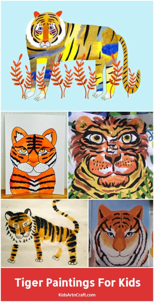 Tiger Paintings for Kids - Kids Art & Craft