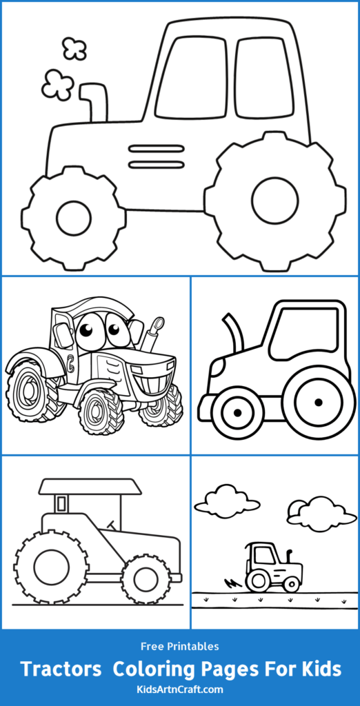 Tractors Coloring Pages For Kids – Free Printables - Kids Art & Craft