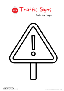 Traffic Signs Coloring Pages For Kids – Free Printables - Kids Art & Craft