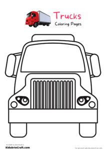Trucks Coloring Pages For Kids – Free Printables - Kids Art & Craft