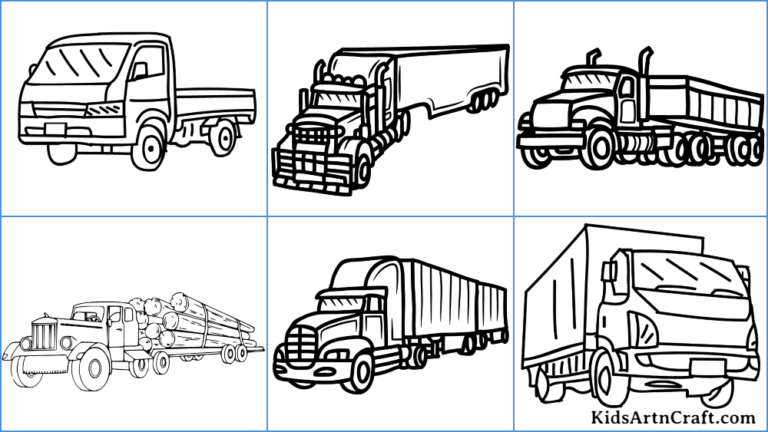 Trucks Coloring Pages For Kids – Free Printables - Kids Art & Craft
