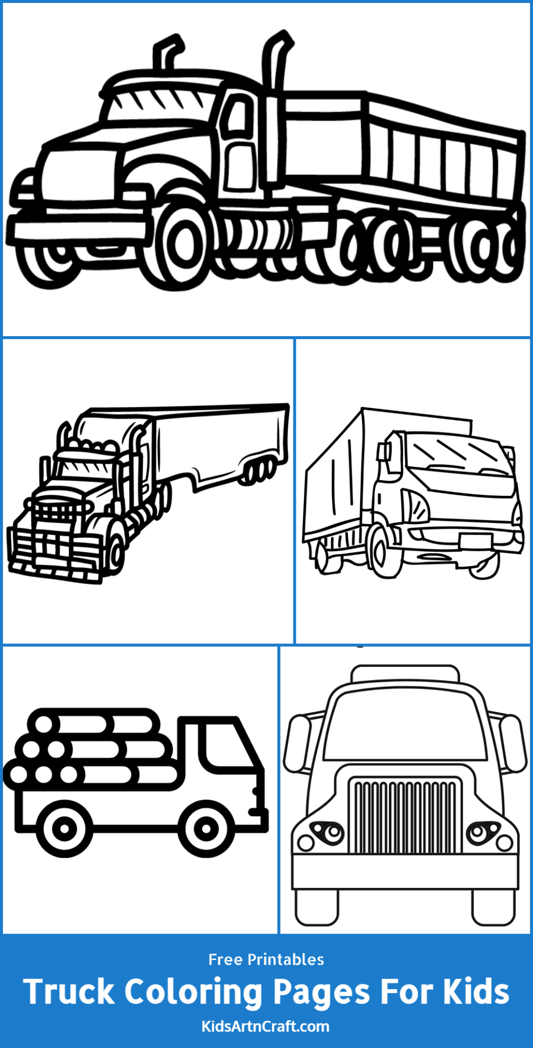 Trucks Coloring Pages For Kids – Free Printables - Kids Art & Craft