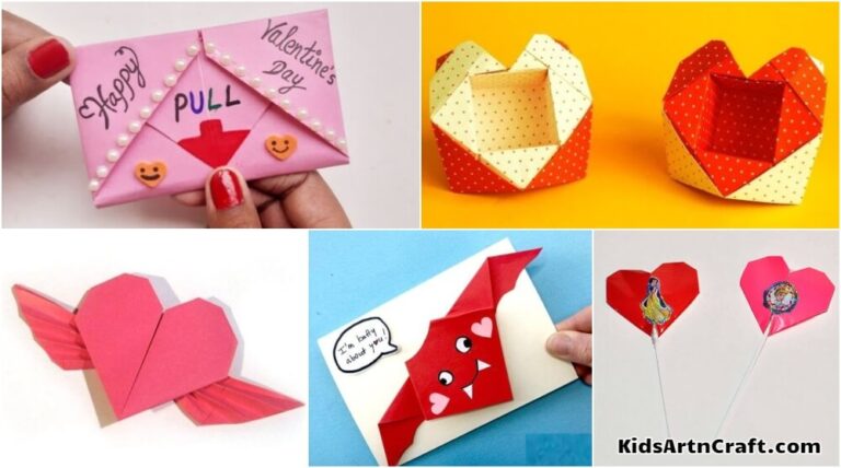 Valentine's Day Origami Ideas That Kids Can Make - Kids Art & Craft
