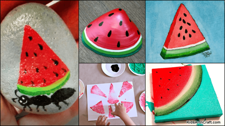Watermelon Paintings for Kids - Kids Art & Craft