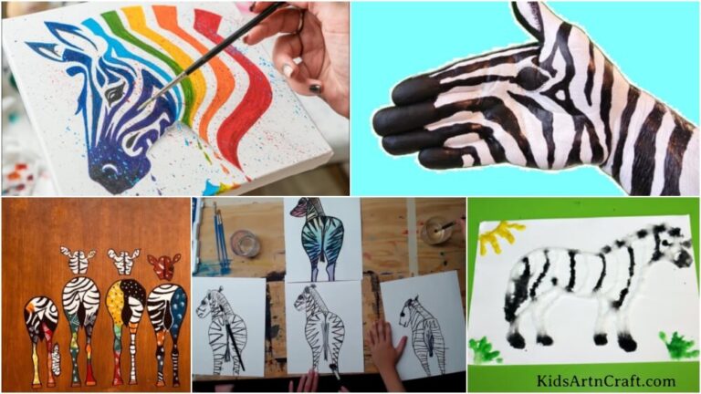 Zebra Paintings For Kids - Kids Art & Craft