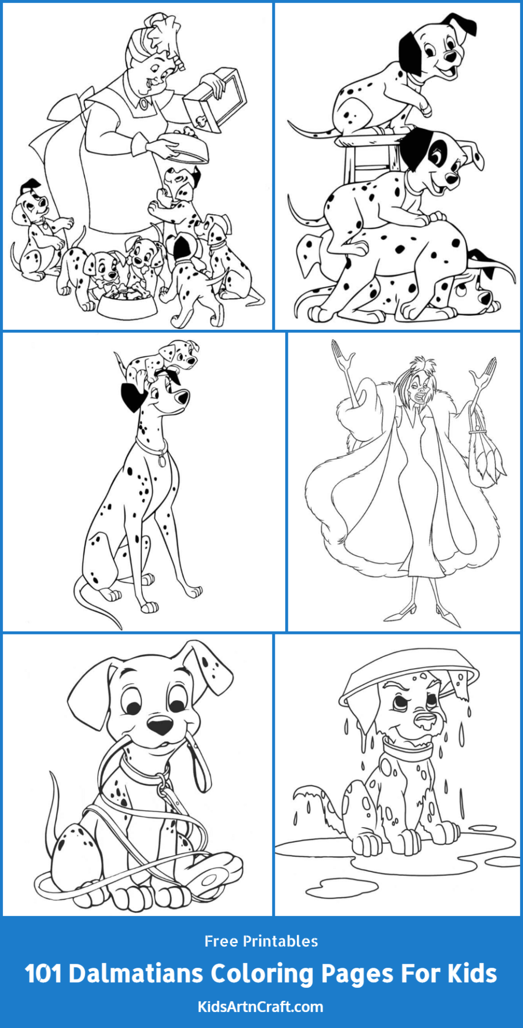 101 Dalmatians Coloring Pages For Kids – Free Printables - Kids Art & Craft