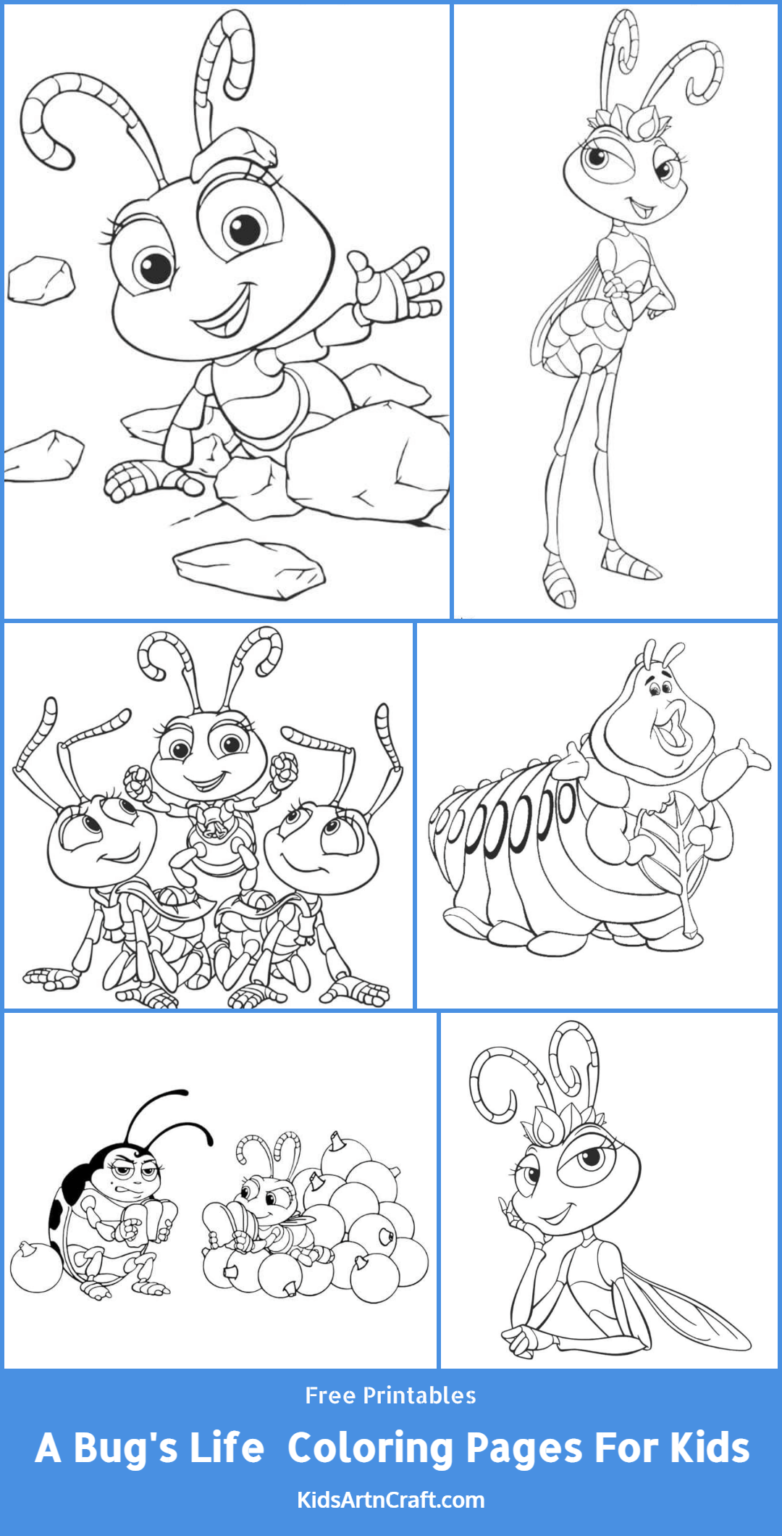 A Bug's Life Coloring Pages For Kids – Free Printables - Kids Art & Craft