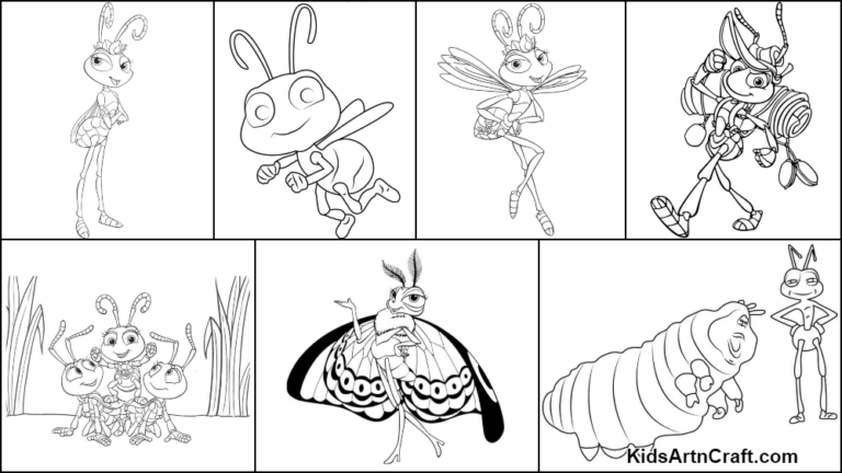 A Bug's Life Coloring Pages For Kids – Free Printables - Kids Art & Craft