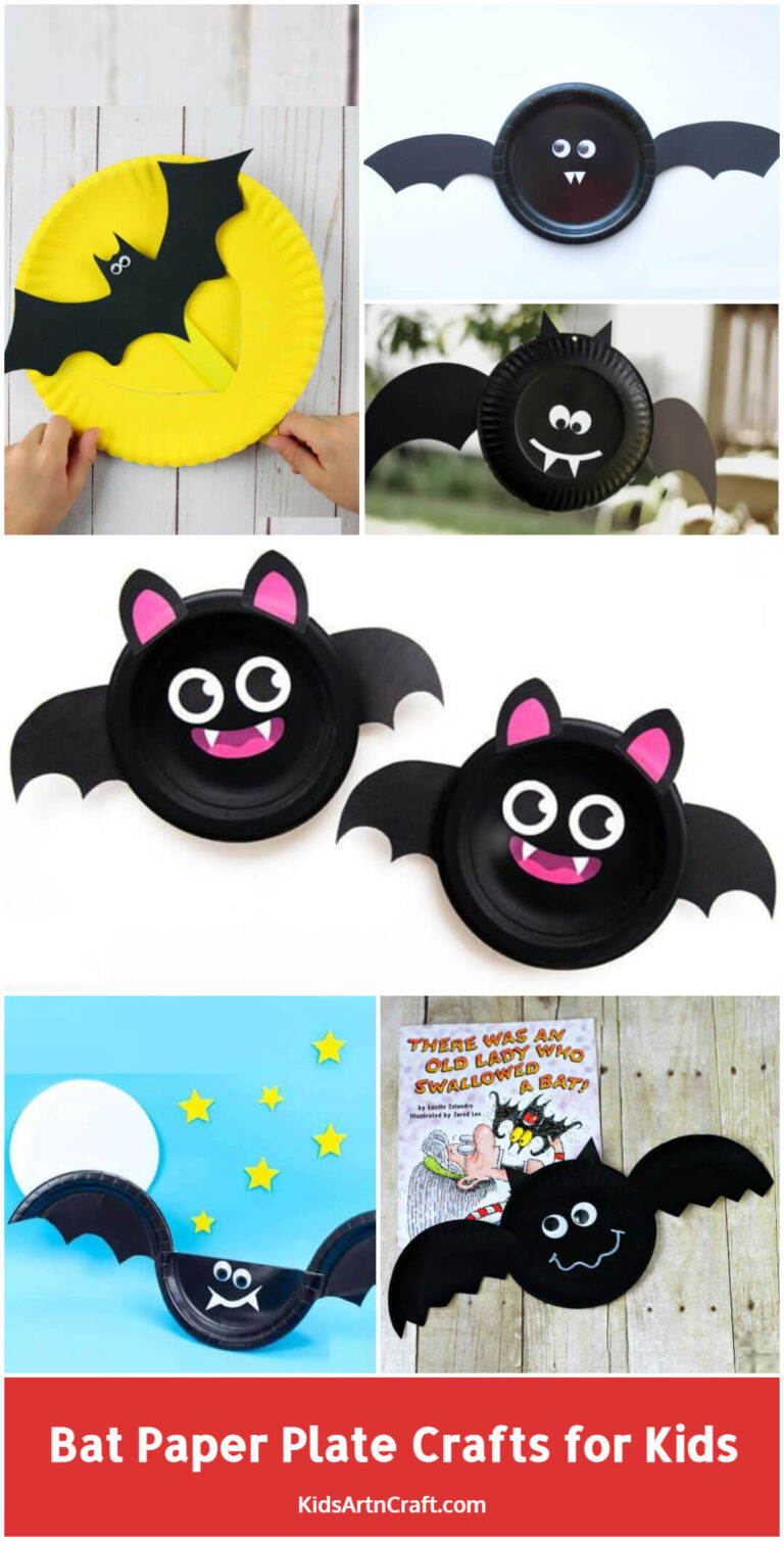 Bat Paper Plate Crafts for Kids - Kids Art & Craft