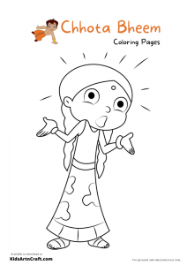 Chhota Bheem Coloring Pages For Kids – Free Printables - Kids Art & Craft