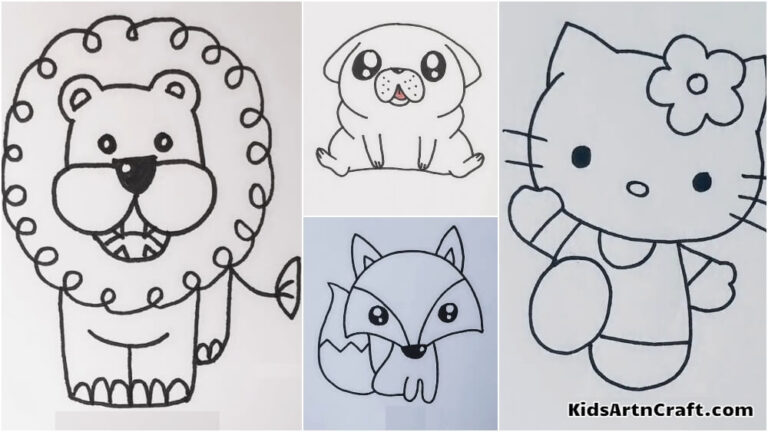 Easy Fun Animal Drawings for Kids - Kids Art & Craft