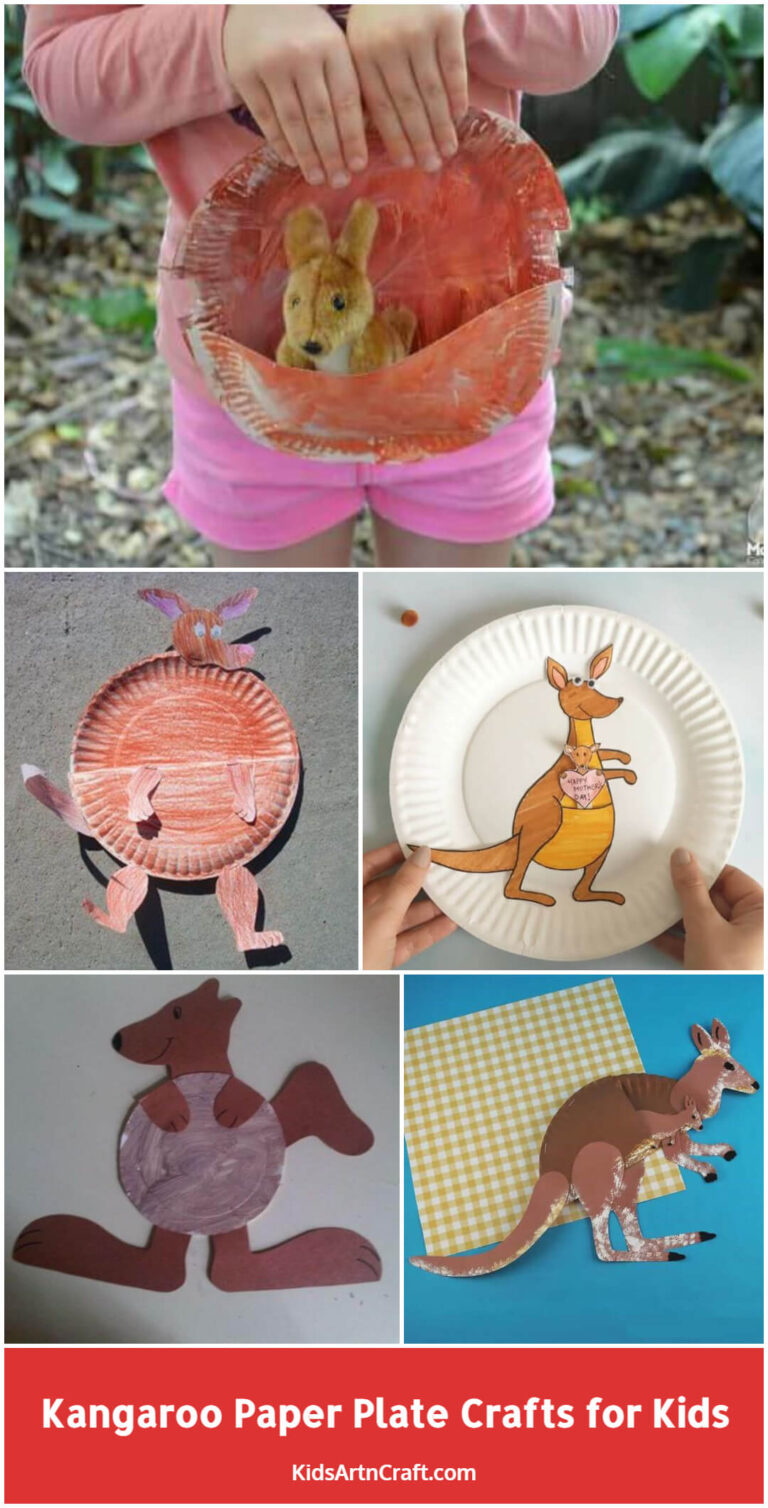 Kangaroo Paper Plate Crafts for Kids - Kids Art & Craft