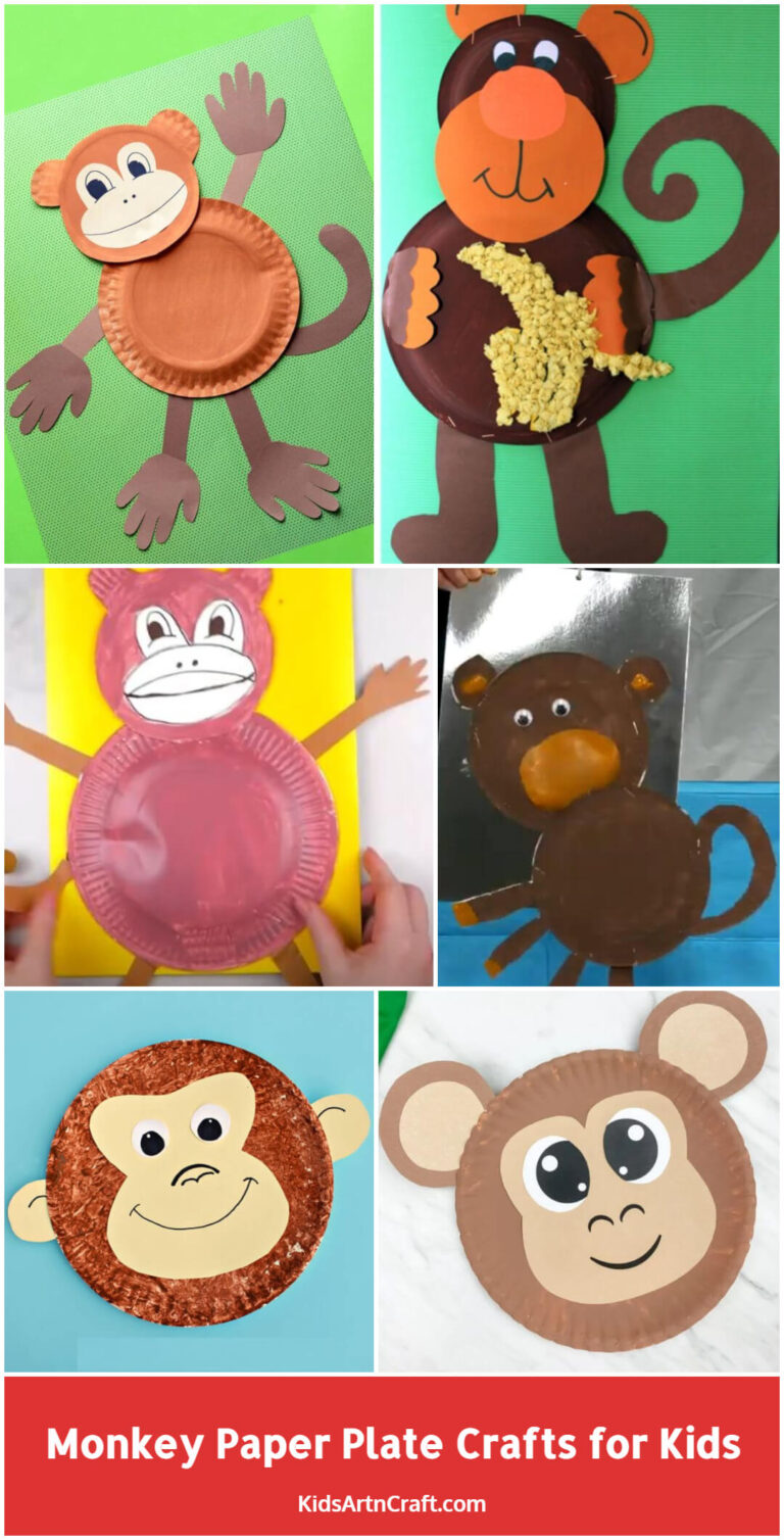 Monkey Paper Plate Crafts for Kids - Kids Art & Craft