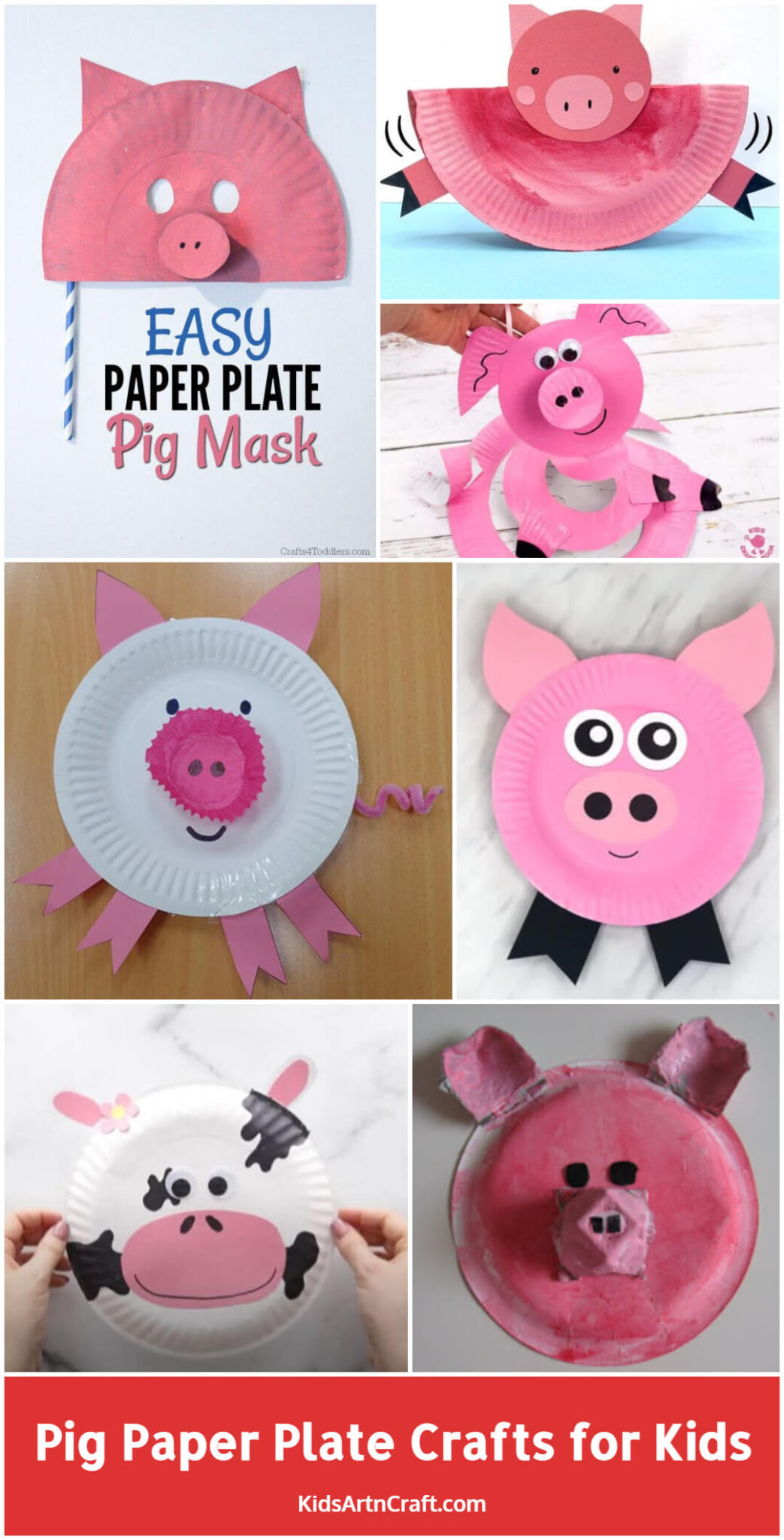 Pig Paper Plate Crafts for Kids - Kids Art & Craft