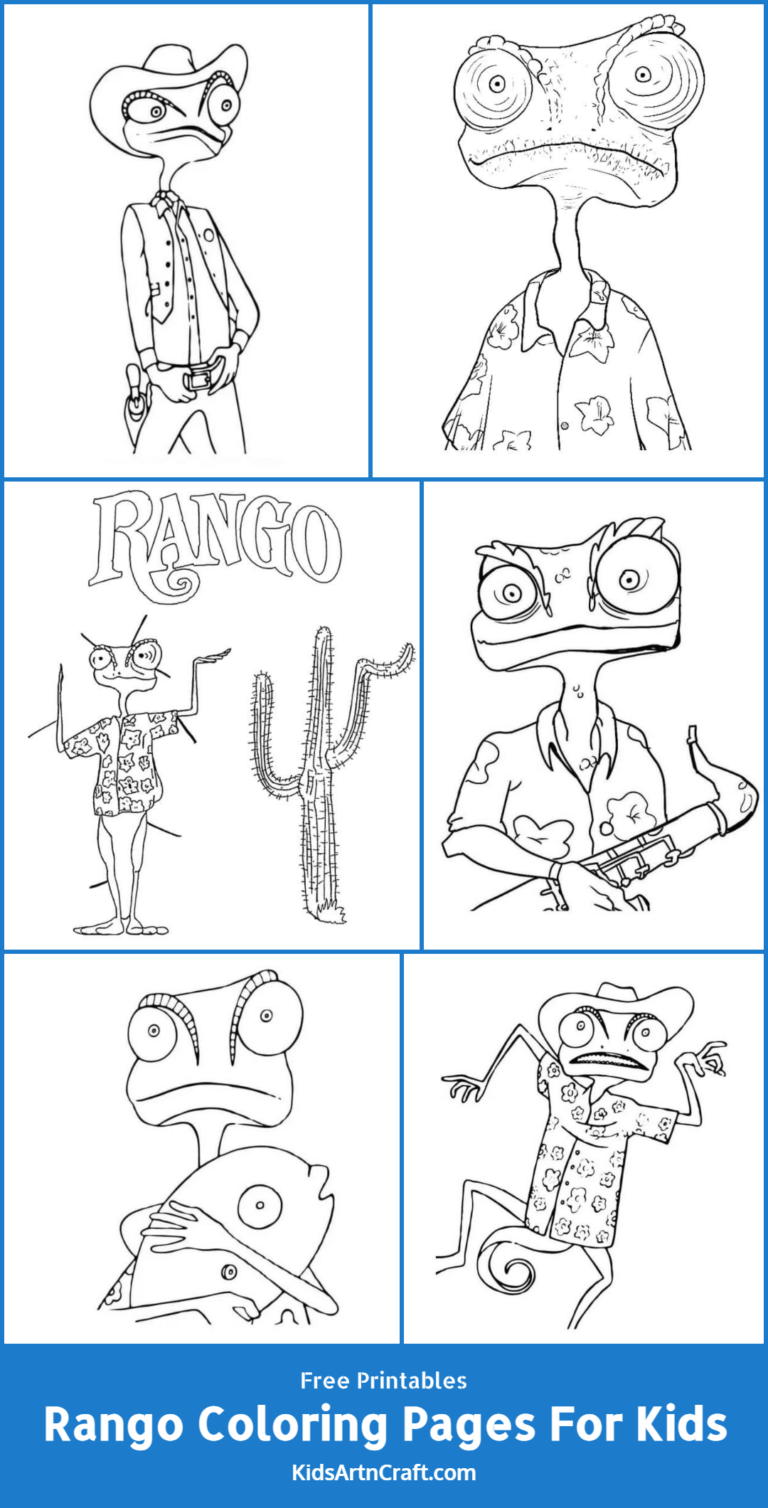 Rango Coloring Pages For Kids – Free Printables - Kids Art & Craft